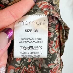 Momonì | Tops | Momoni Silk Top Breezy Floral Long Sleeve Romantic ...